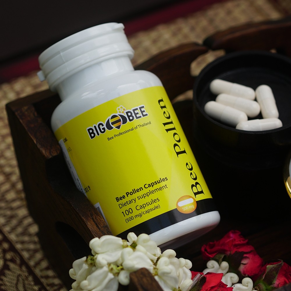 Bee pollen capsule 100cps | Thepprasit Honey Online Shopping - Honey ...