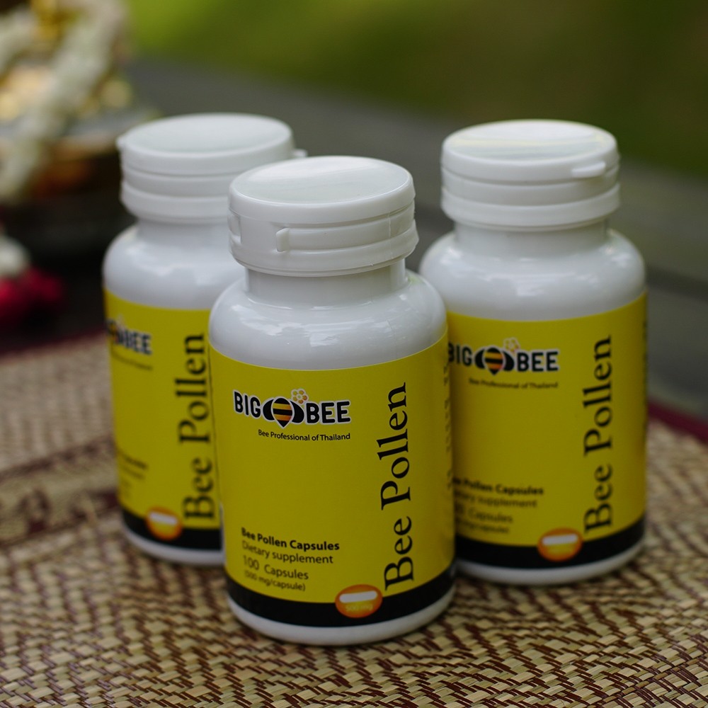 Bee pollen capsule 100cps | Thepprasit Honey Online Shopping - Honey ...